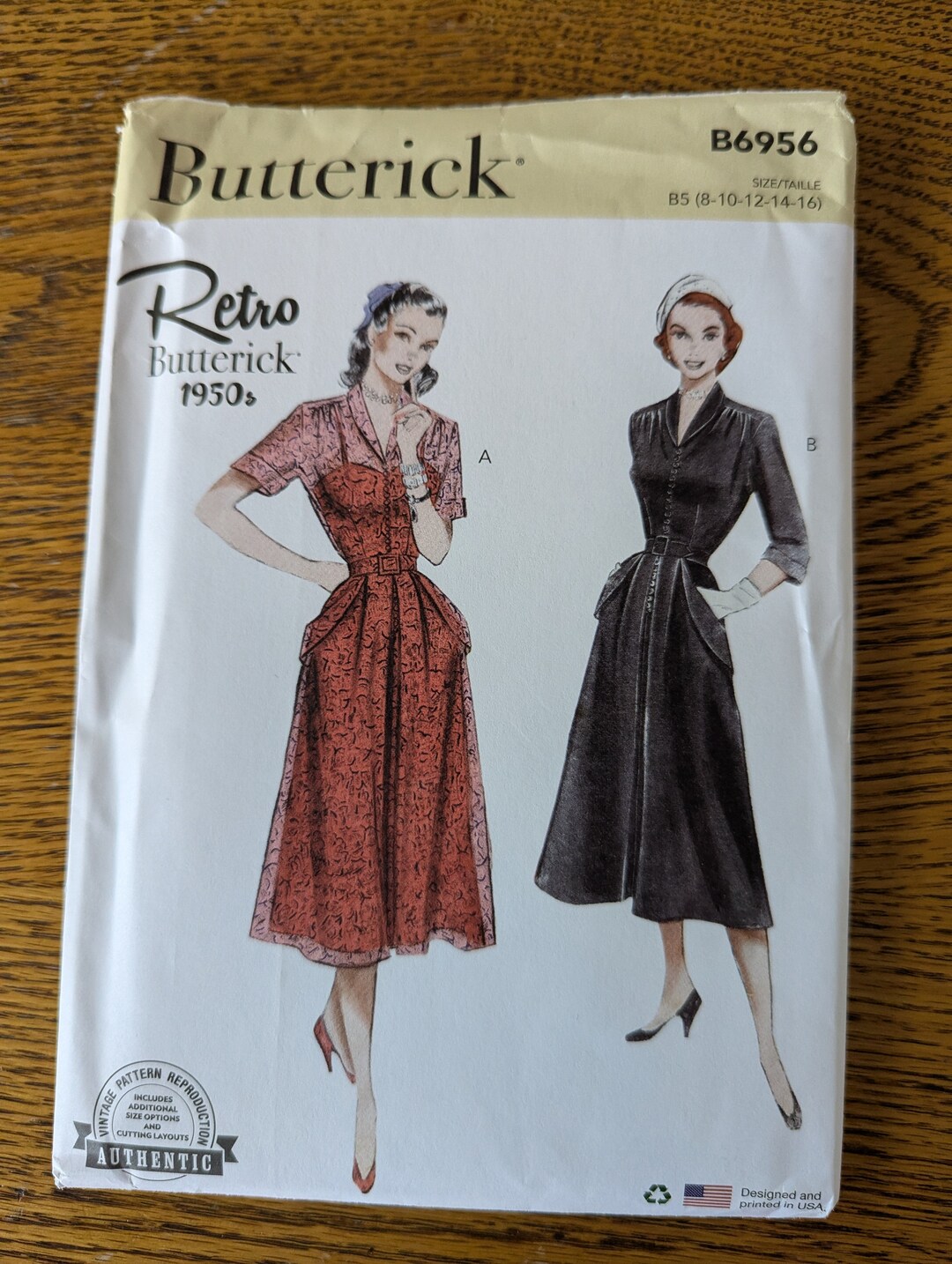 Butterick B956/ Retro Pattern/ Retro Butterick 1950s/vintage Butterick ...
