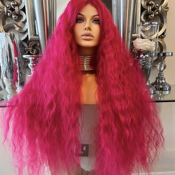 Hot Pink Wig - Etsy