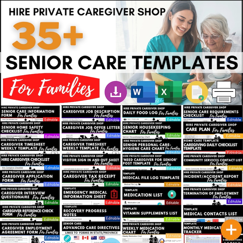 Residence Information Sheet Care Team List Care Plan | Etsy