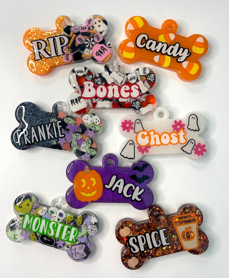 Fall/ Halloween Pet Tags - Etsy