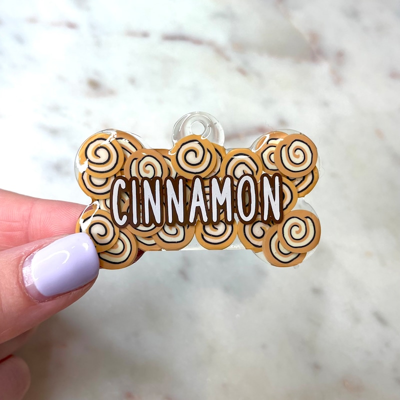 Cinnamon Roll Name Tag - Etsy