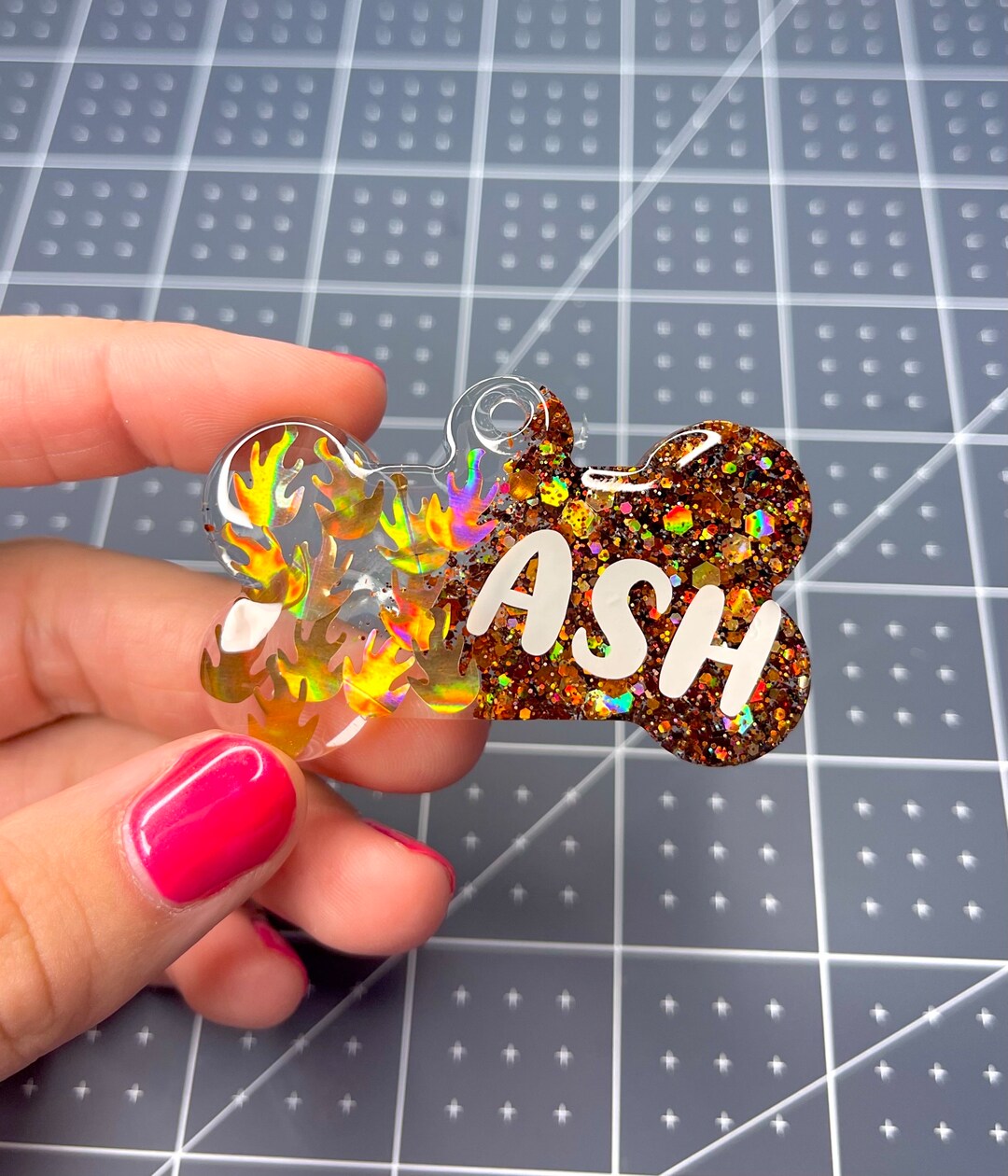 Flame Pet Tag - Etsy