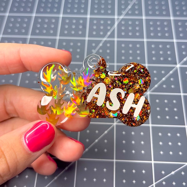 Flame Dog Tag - Etsy