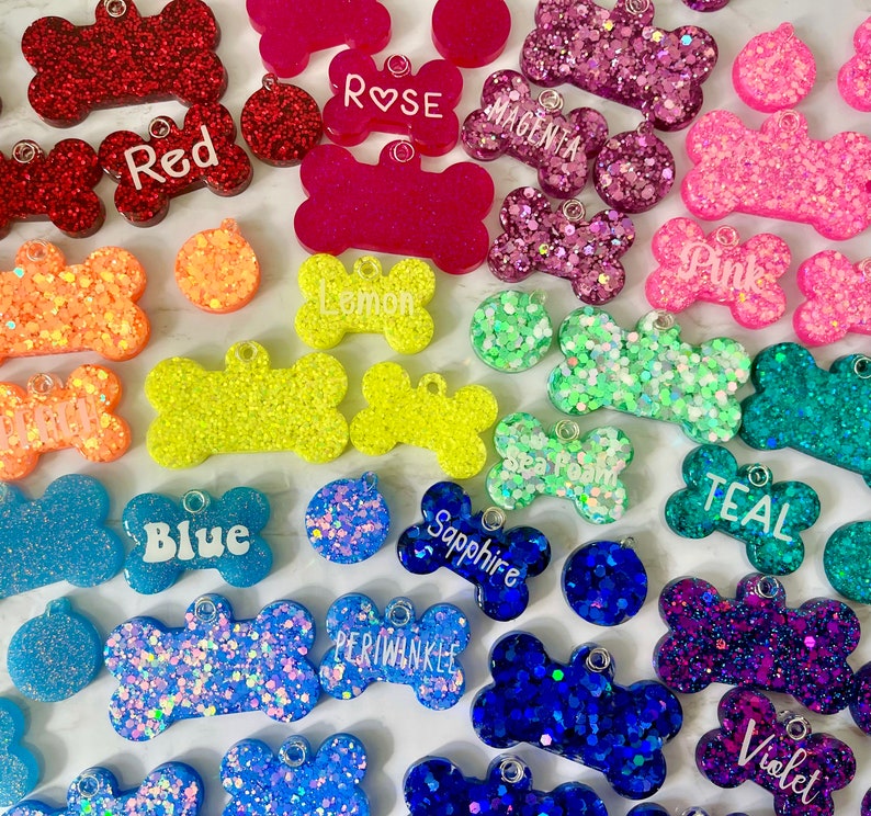 Simply Sparkle Pet Tags NEW COLORS - Etsy