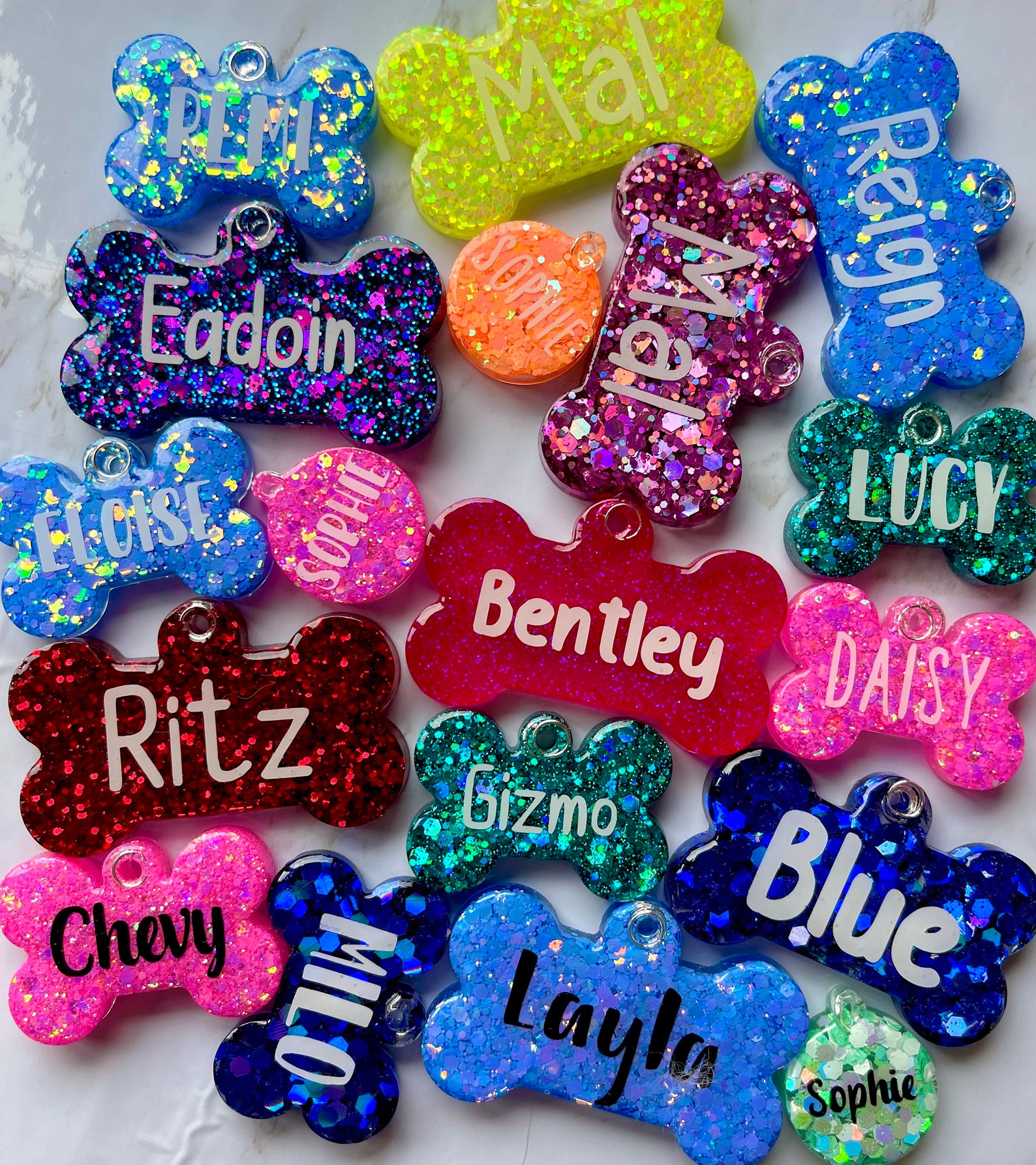 Simply Sparkle Pet Tags NEW COLORS - Etsy