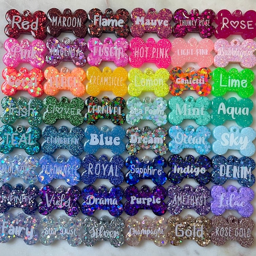 Simply Sparkle Pet Tags NEW COLORS - Etsy