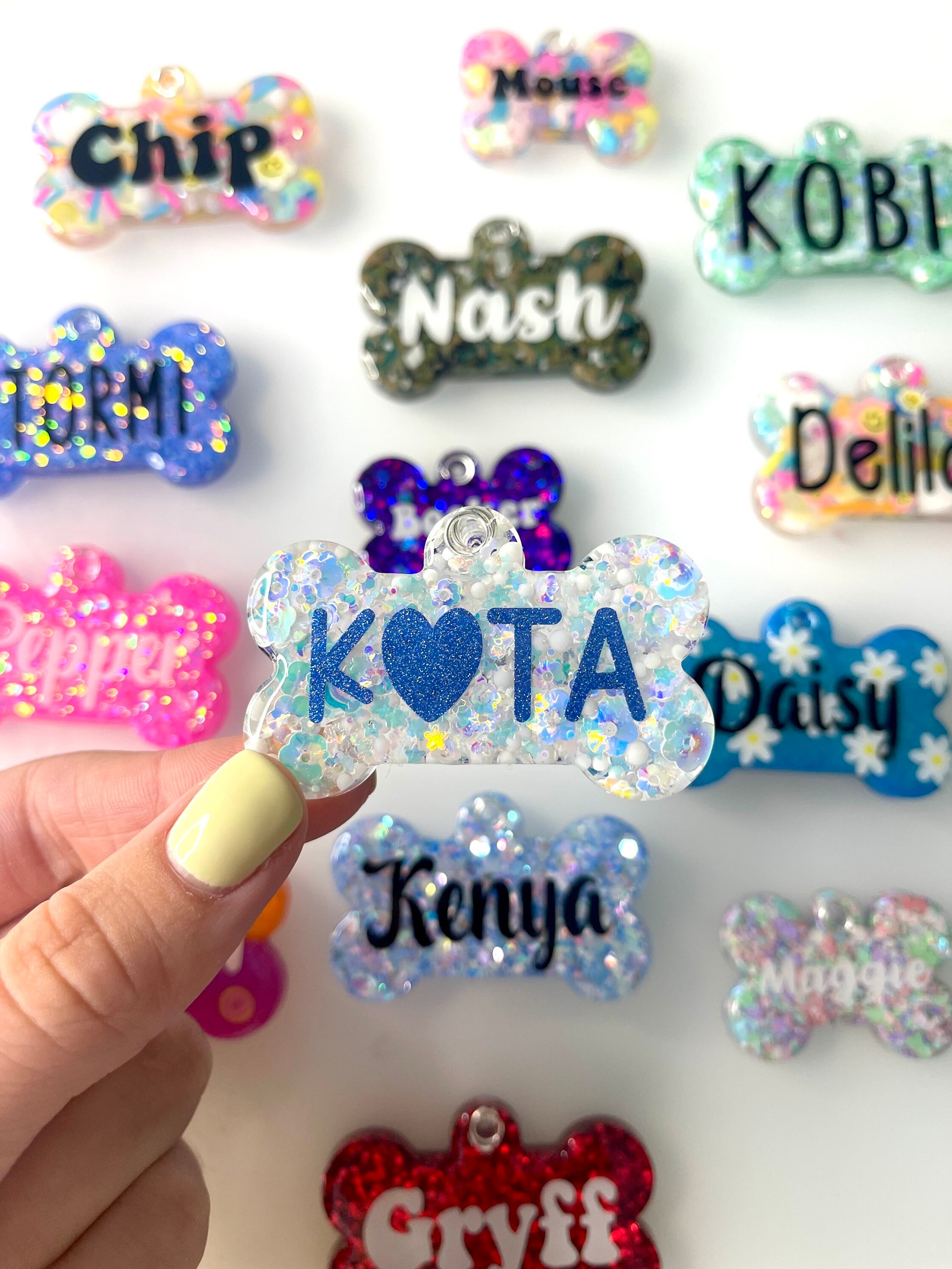 Pearly Pet Tag - Etsy