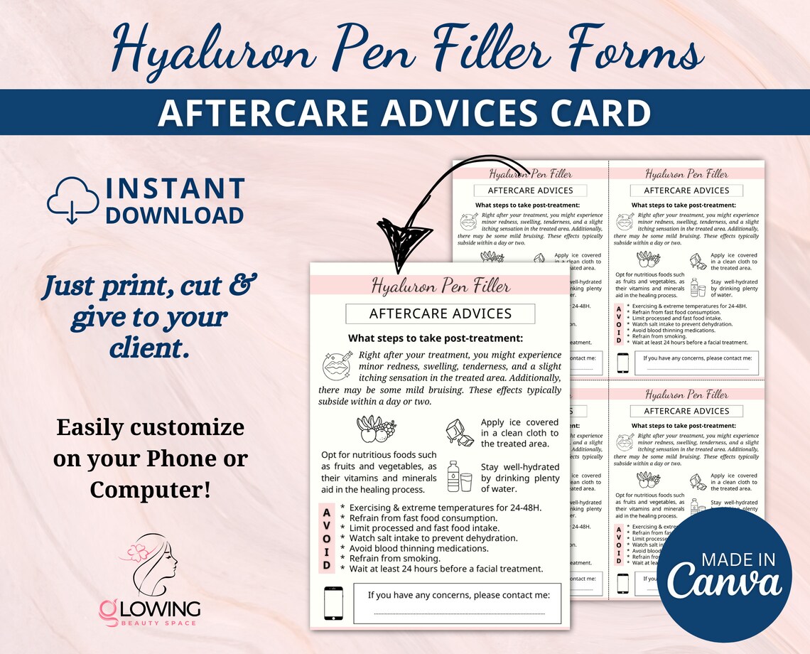 Hyaluron Pen Consent Form, Hyaluron Pen Filler Forms, Lip Filler ...