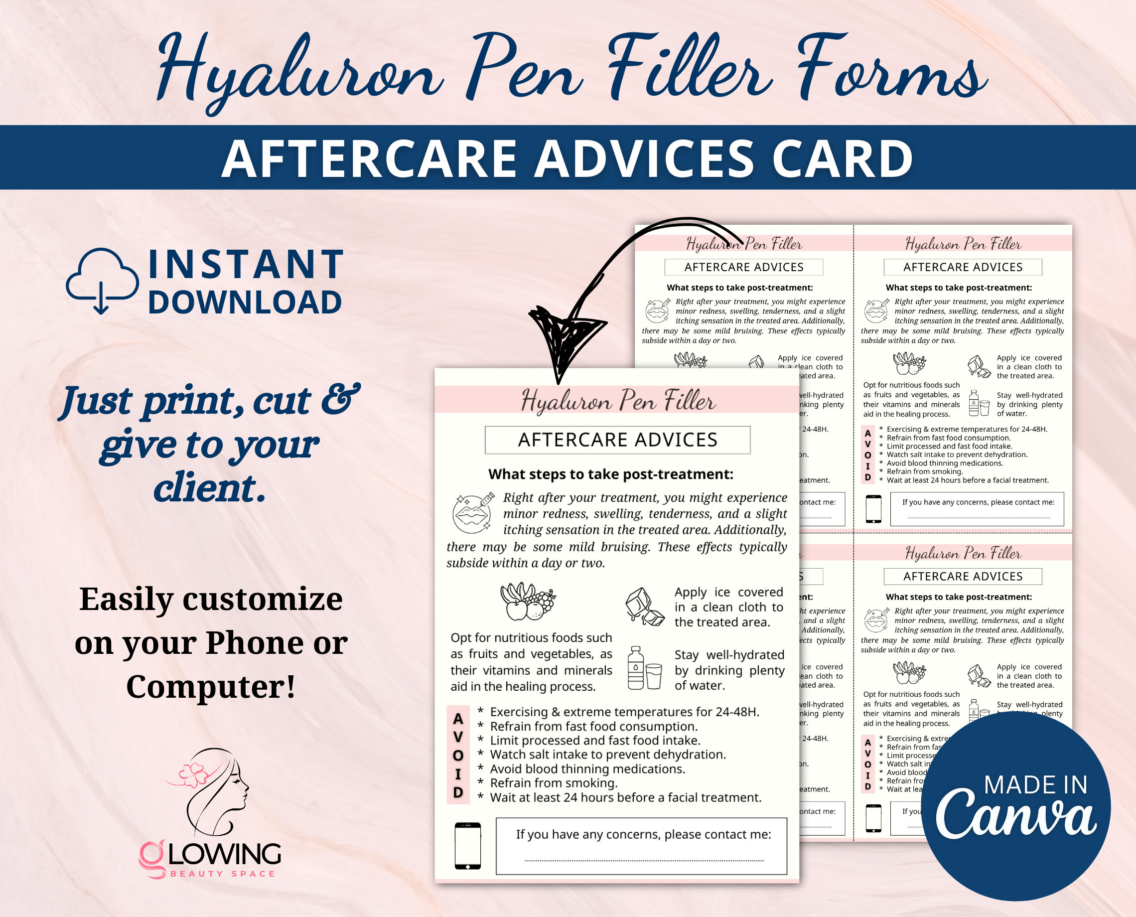 Hyaluron Pen Consent Form, Hyaluron Pen Filler Forms, Lip Filler ...