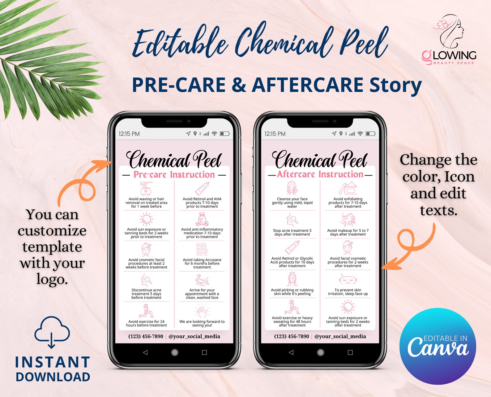 Chemical Peel Aftercare Template, Dermapeeling Instructions Care ...