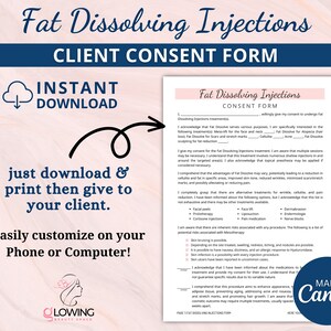 Fat Dissolving Injections Consent Form, Fat Dissolve Consent ...