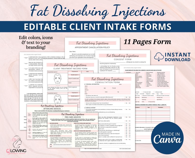Fat Dissolving Consent Form, Fat Dissolving Forms, Fat Dissolve ...