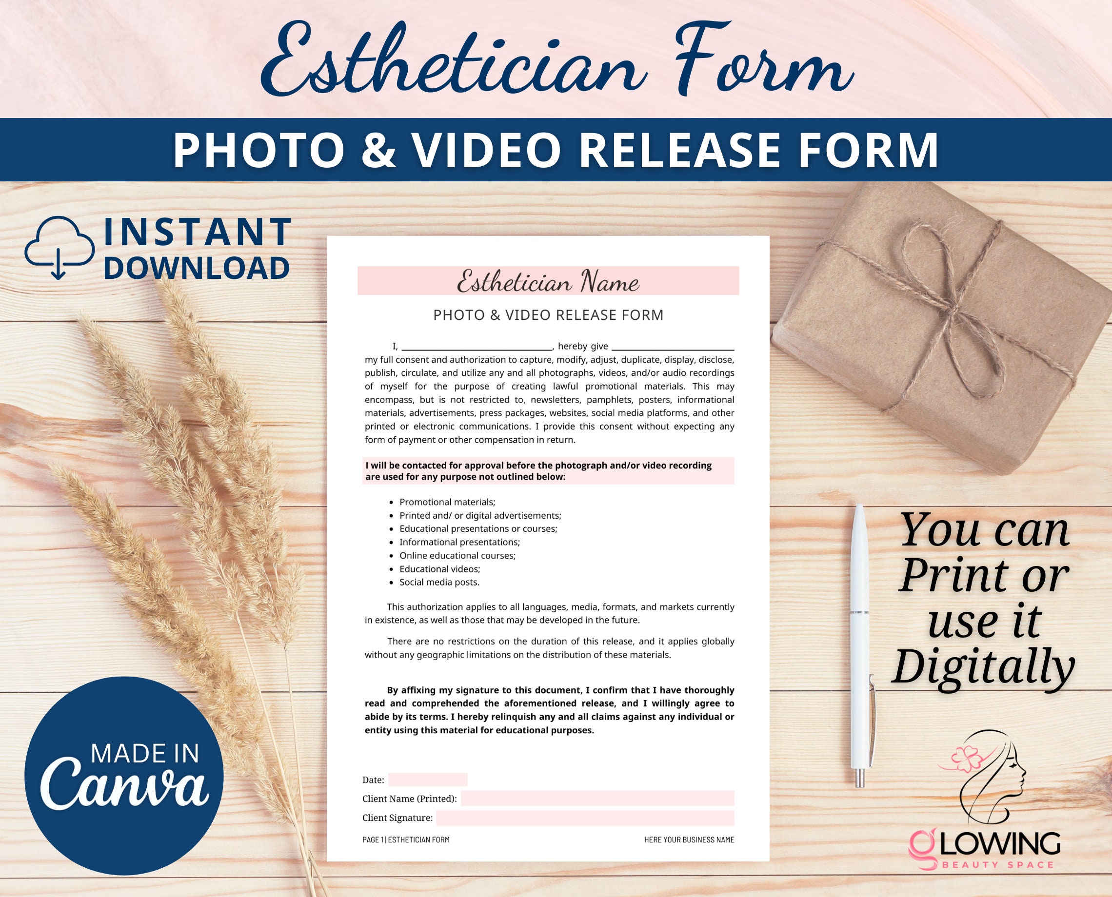 Photo and Video Release Form, Fat Dissolve, Body Sculpting, Body ...