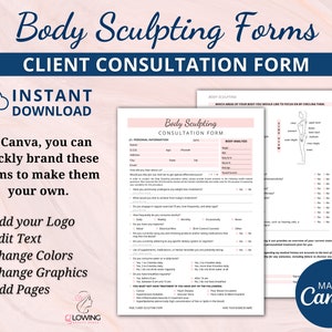 Body Sculpting Consent Form, Body Contouring Consultation Form, Fat ...