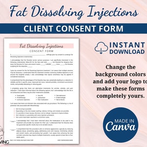 Fat Dissolving Injections Consent Form, Fat Dissolve Consent ...