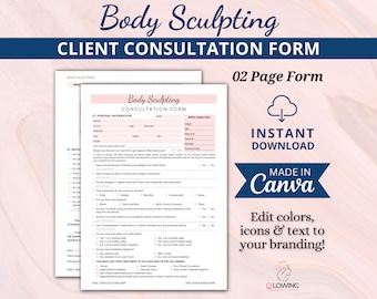 Body Sculpting Consent Form, Body Contouring Consultation Form, Fat ...