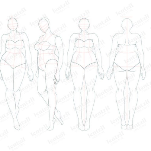 Fashion Design Template Male And Female