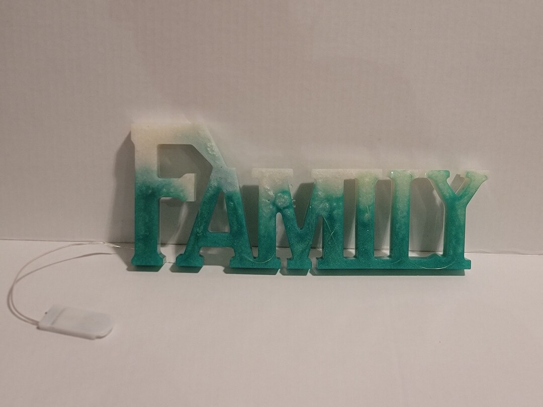Resin Family Sign With Lights - Etsy