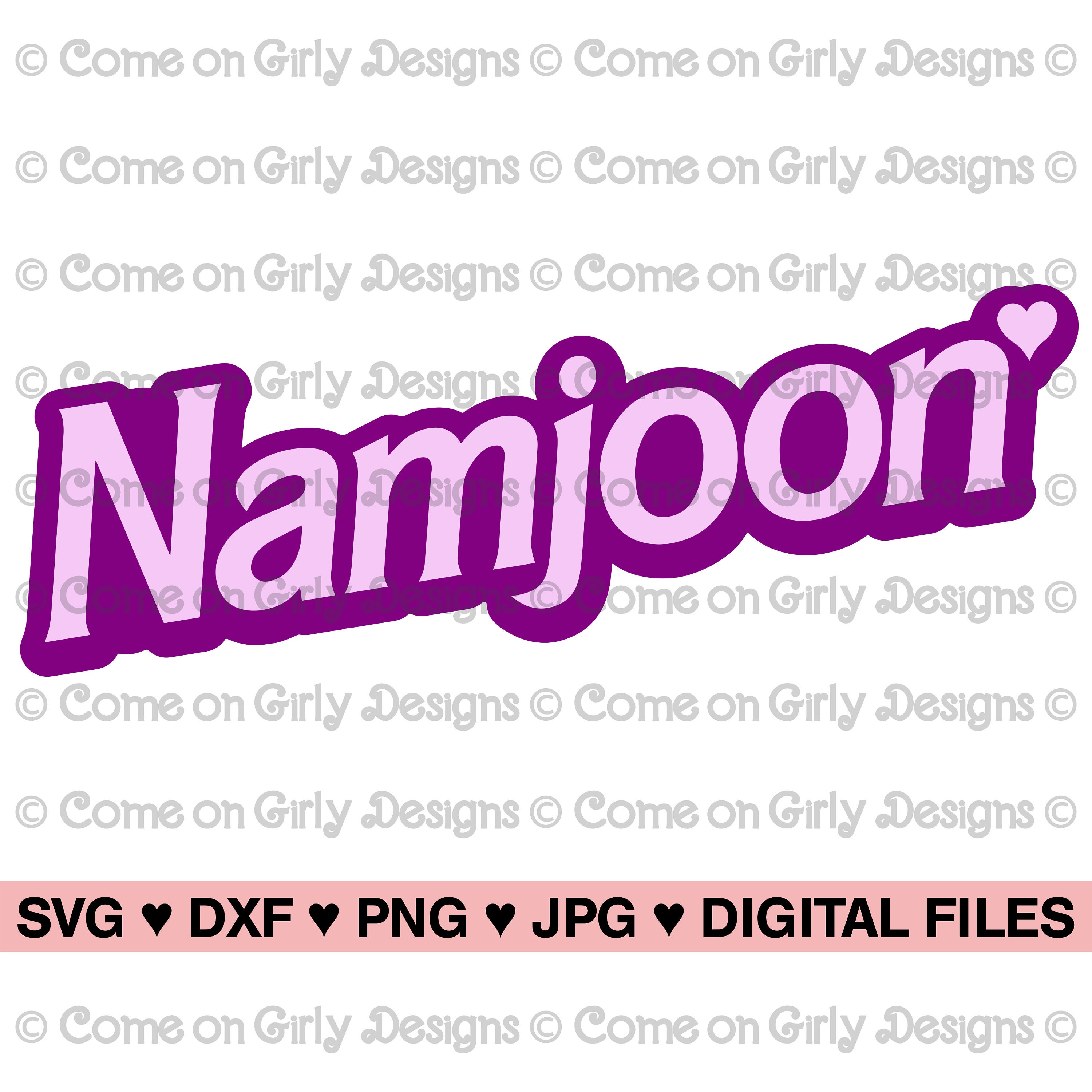 Purple OT7 Member Names - SVG, Dxf, PNG, Jpeg -instant Zip File ...