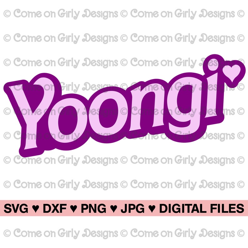 Purple OT7 Member Names - SVG, Dxf, PNG, Jpeg -instant Zip File ...