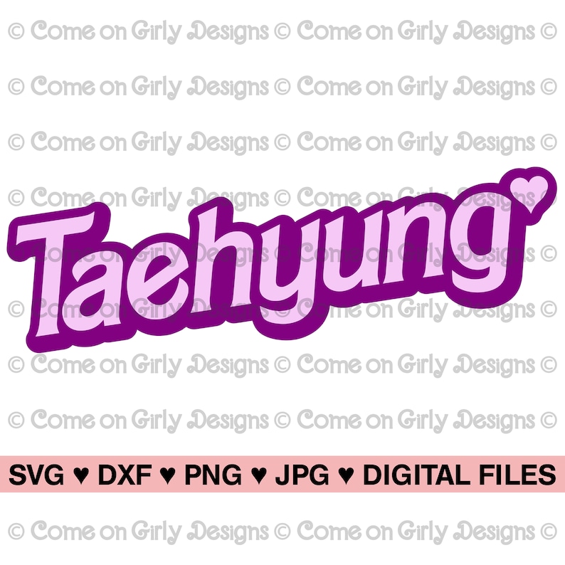 Purple OT7 Member Names - SVG, Dxf, PNG, Jpeg -instant Zip File ...