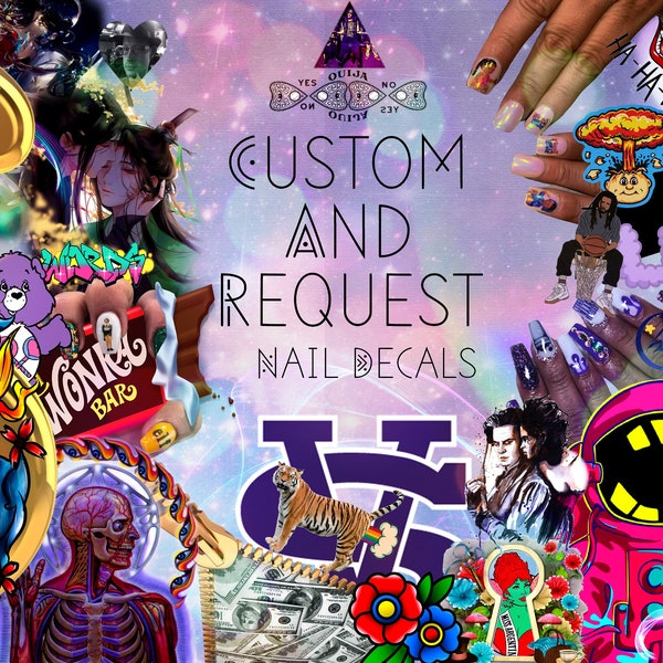 Custom Nail Art Decals - Etsy