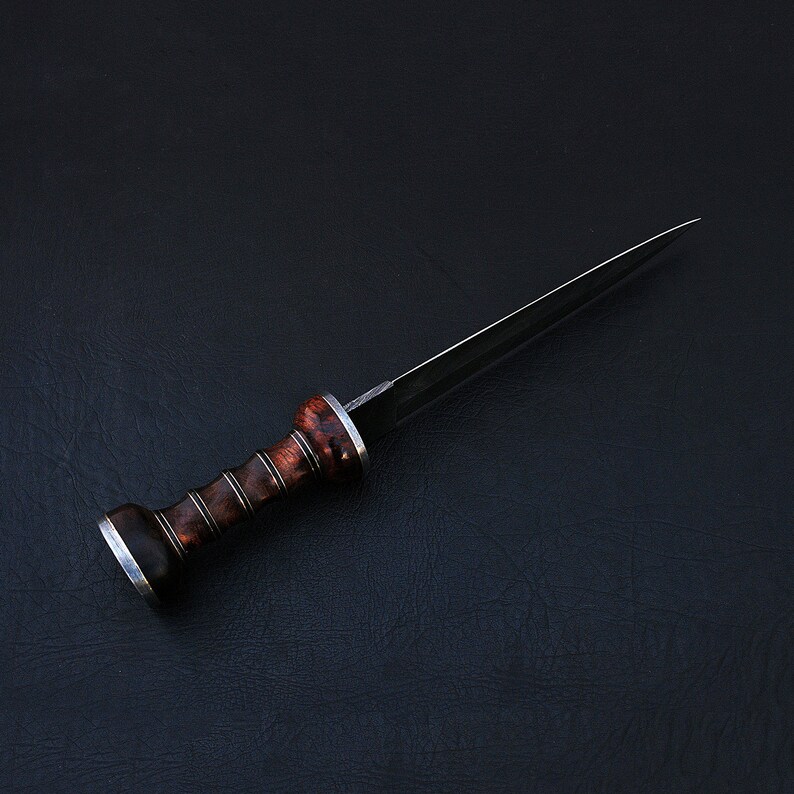 Roman Gladiator Dagger, Hand Forged Damascus Steel Double Edge Legion ...