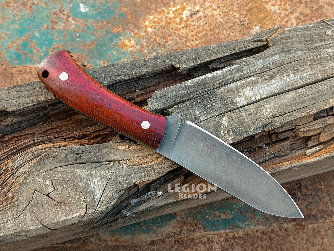 Handmade D2 Steel Fixed Blade Skinner Knife Custom Full Tang Hunting ...