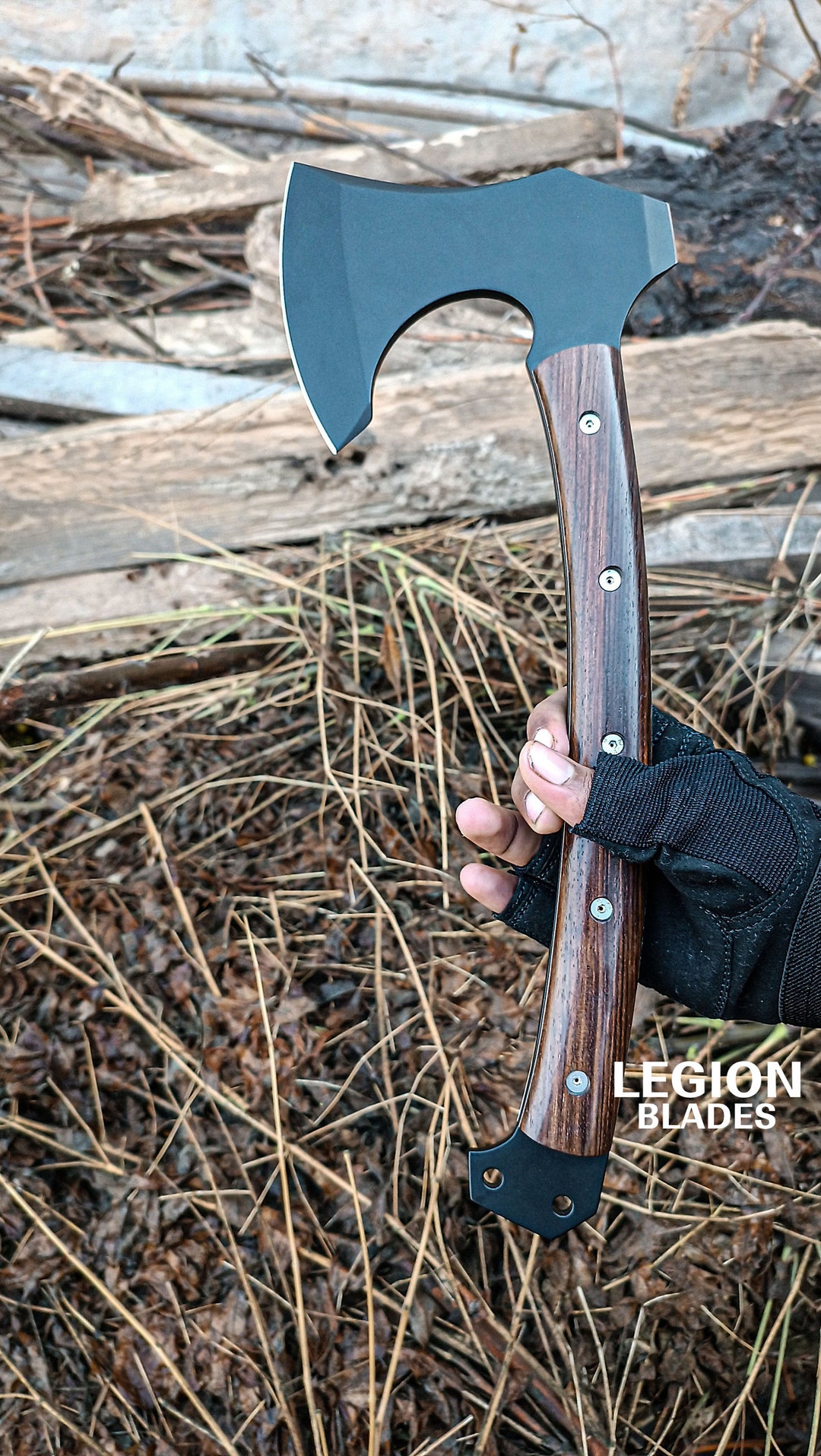 Tactical Tomahawk Handmade Battle Axe, Camping Outdoor Hunting Survival ...