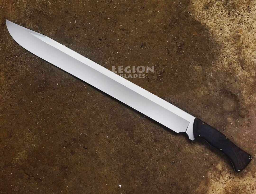 Custom Machete Short Sword, Full Tang Fixed Blade Hunting Survival ...