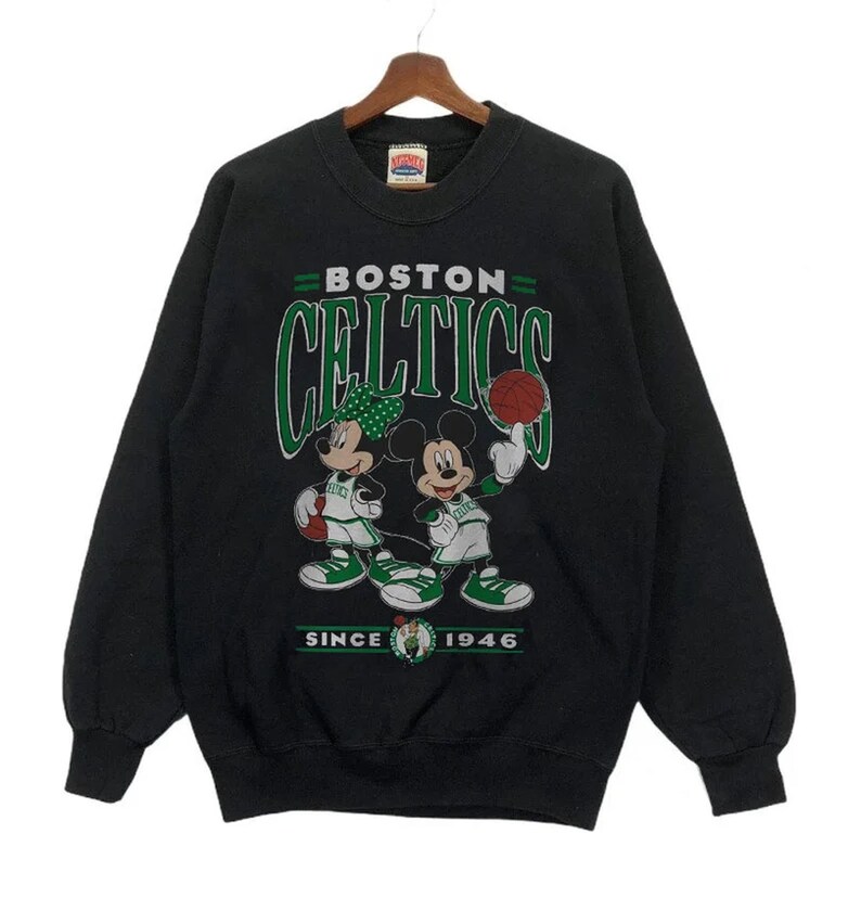 NBA Boston Celtics Disney Mickey & Minnie Crewneck Sweatshirt, NBA ...