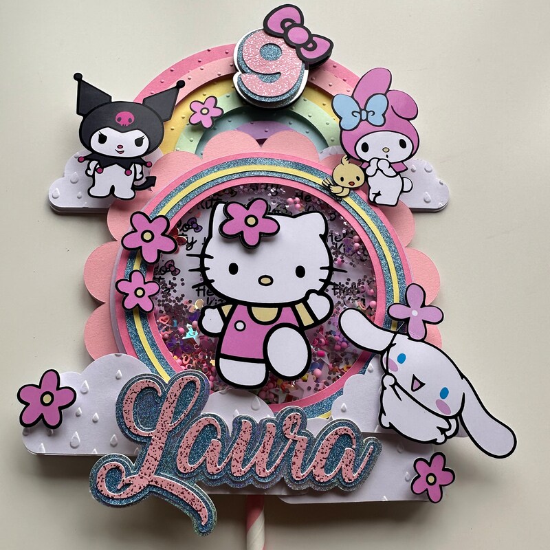 Hello Kiitty Cake Topper - Etsy