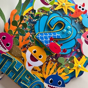 Cake Topper 3D Shaker for Baby Shark Themed Party Name/age - Etsy