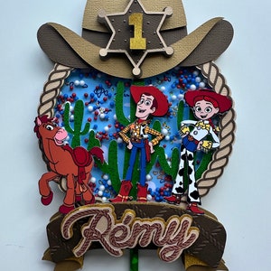 Cake Topper 3D Shaker for Toy Story Themed Party - With Name and Age - Etsy