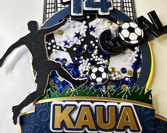 Dinosaur Boy Cake Topper 3D Shaker Boys' Birthday With Name and Age - Etsy