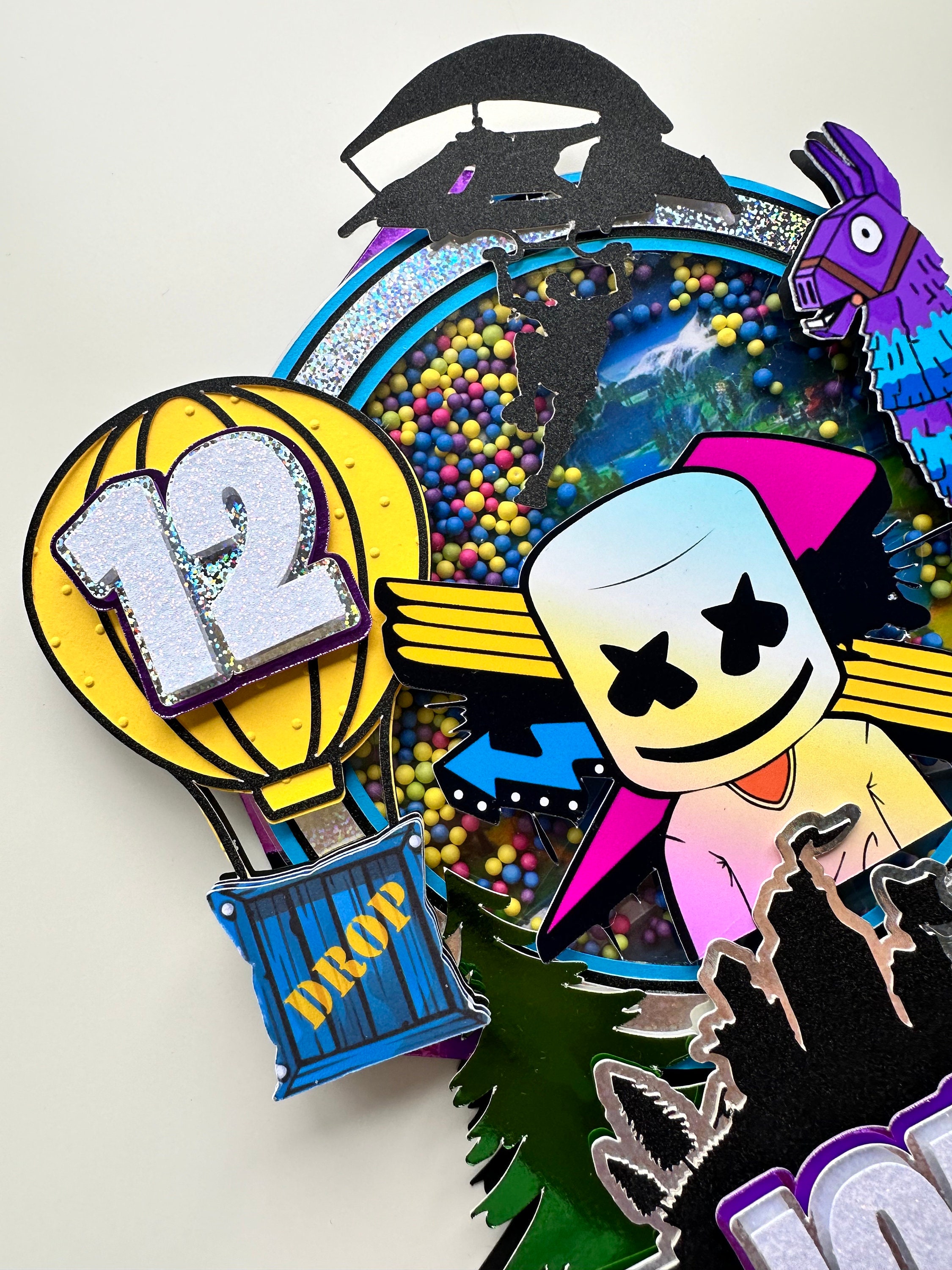 Cake Topper 3D Shaker for Gamer Themed Birthday With Name and Age - Etsy