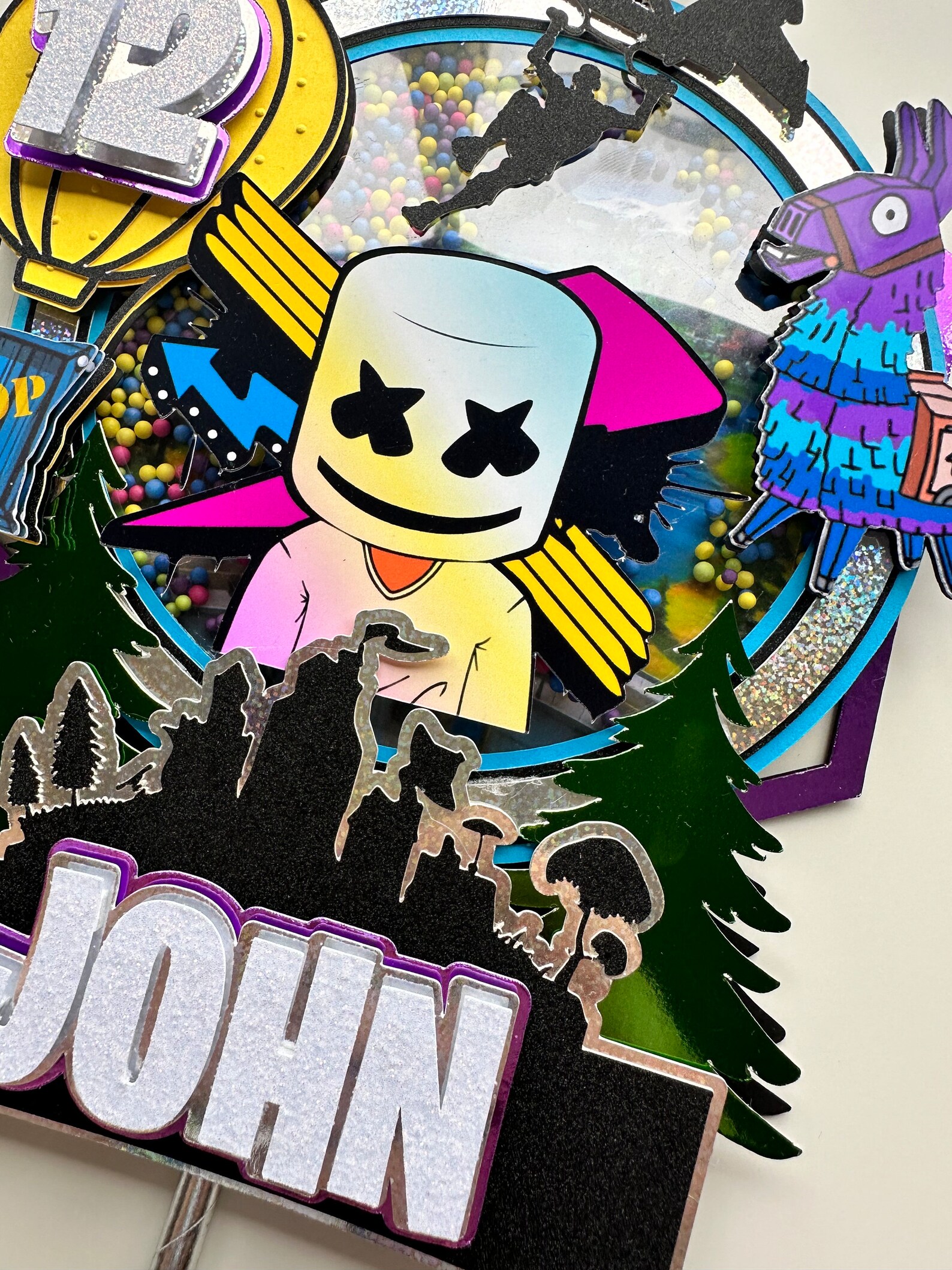 Cake Topper 3D Shaker for Gamer Themed Birthday With Name and Age - Etsy