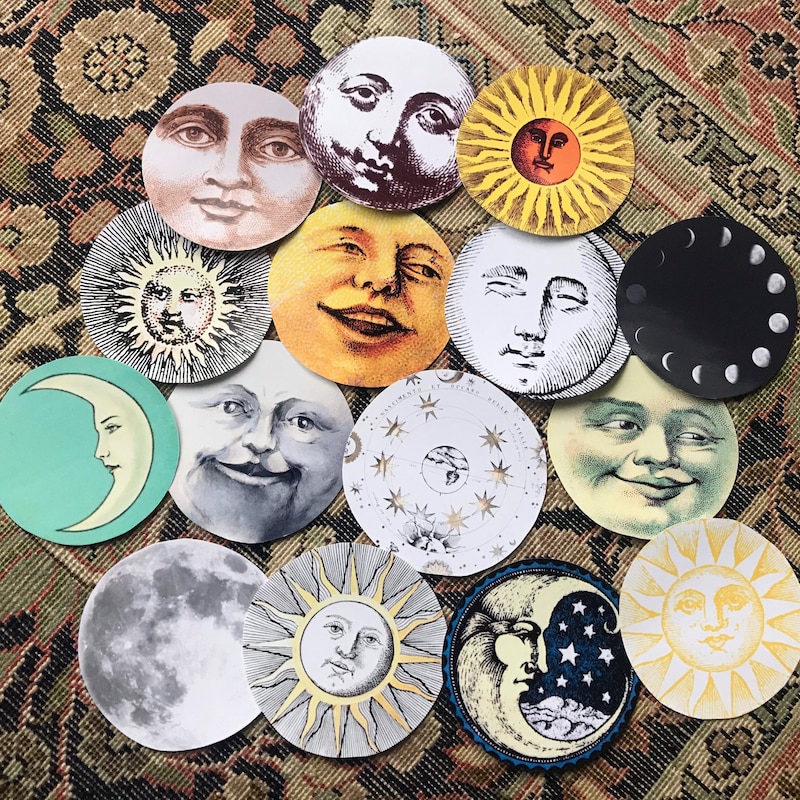 Whimsical Sun Stickers - Etsy UK