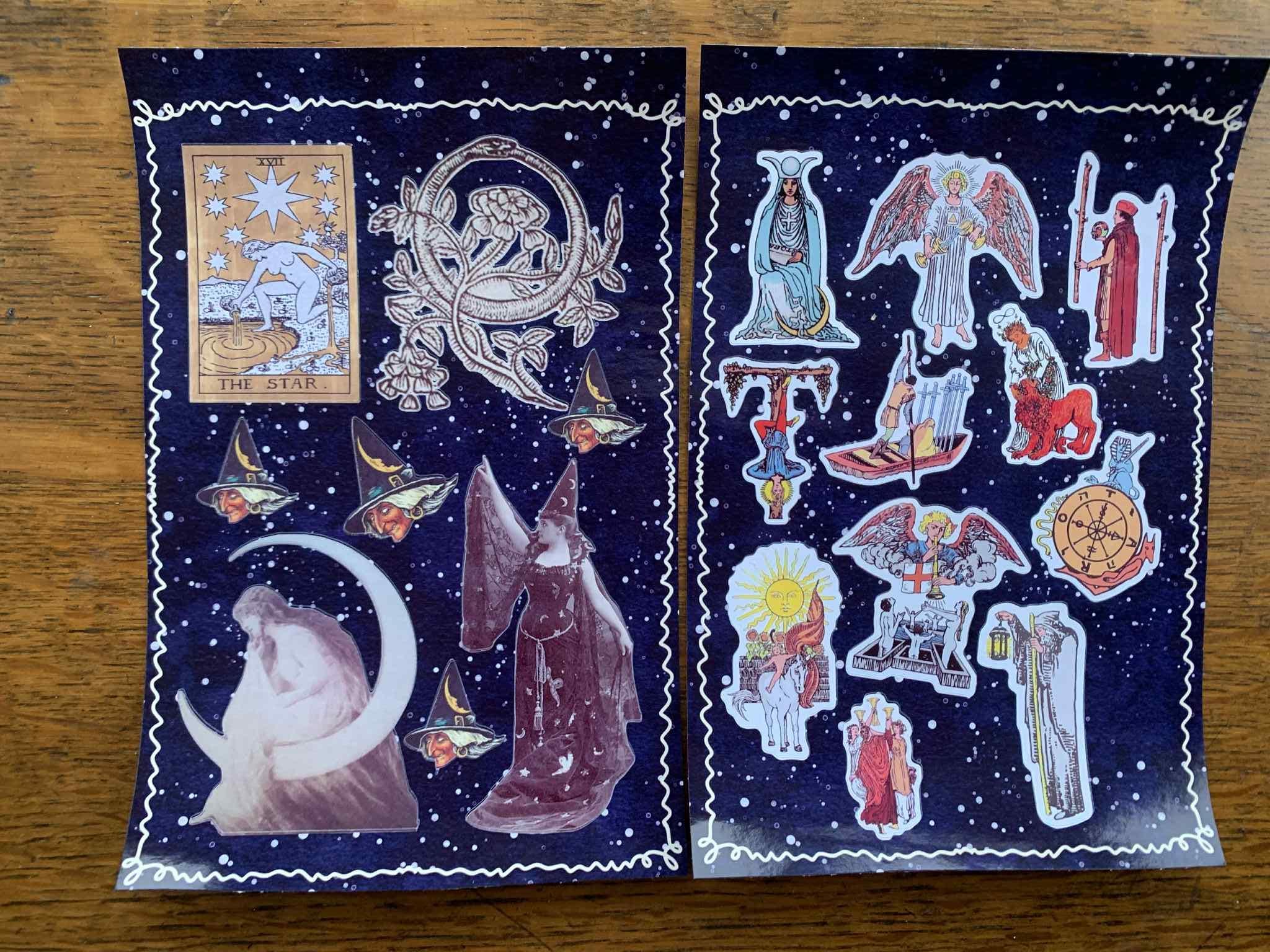 Witchy Sticker Book, 10 Sticker Sheets 91 Stickers, Vintage Witchcraft ...