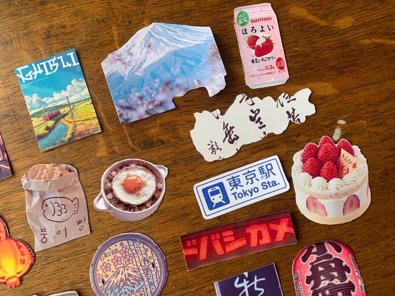 Japan Sticker Pack, BUJO Bullet Journal Supplies, Stationary, Summer ...
