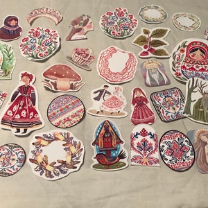 30 PCS Slavic Witchcraft Stickers, Slavic Folklore Sticker Pack ...