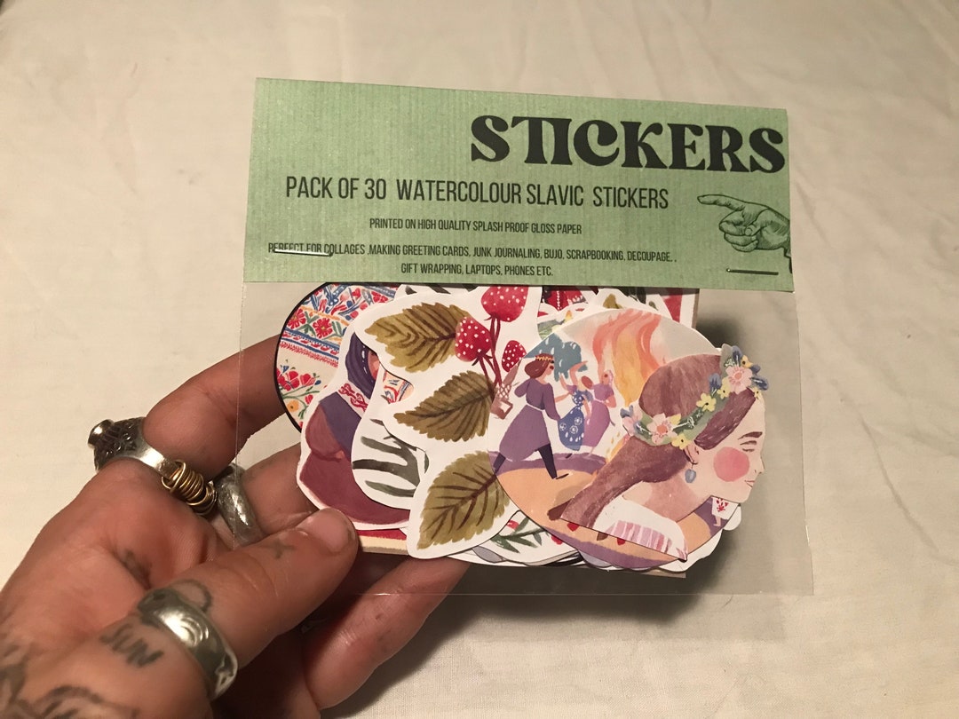 30 PCS Slavic Witchcraft Stickers, Folklore Sticker, Junk Journal ...