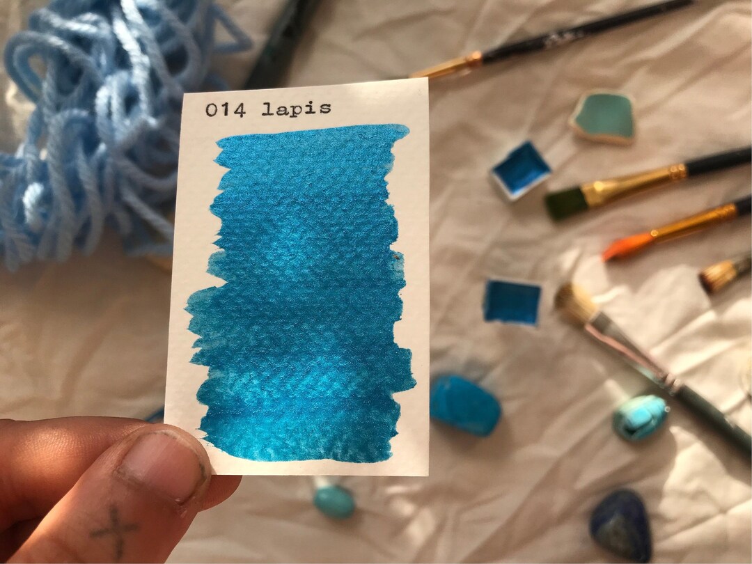 Lapis Lazuli Handmade Blue Watercolour Palette Saturated - Etsy