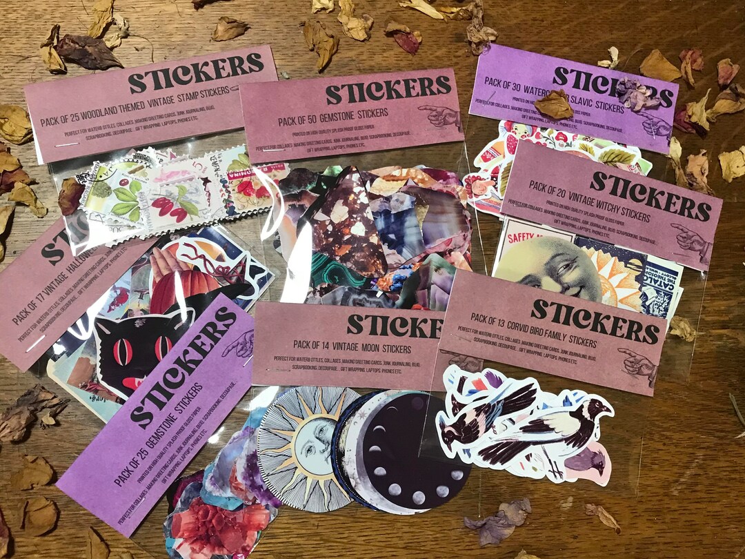 190PCS Stickers Set, Huge Witchcraft Gift Box, Witchy Journaling ...