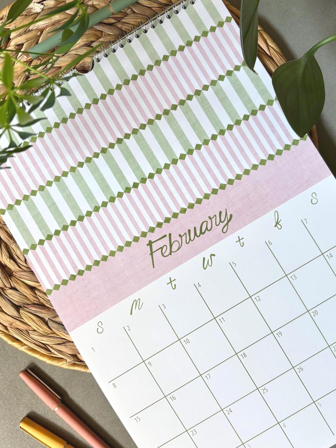 Modern Farmhouse 2026 Wall Calendar | January - December Flowers and ...