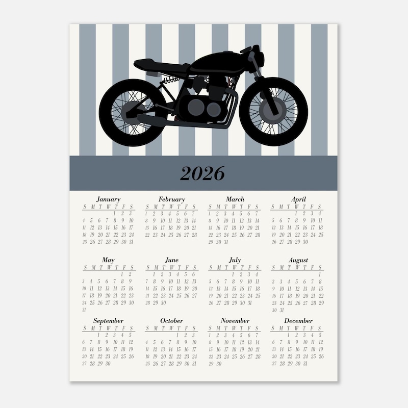 Motorcycle Calendars 2026 - Etsy