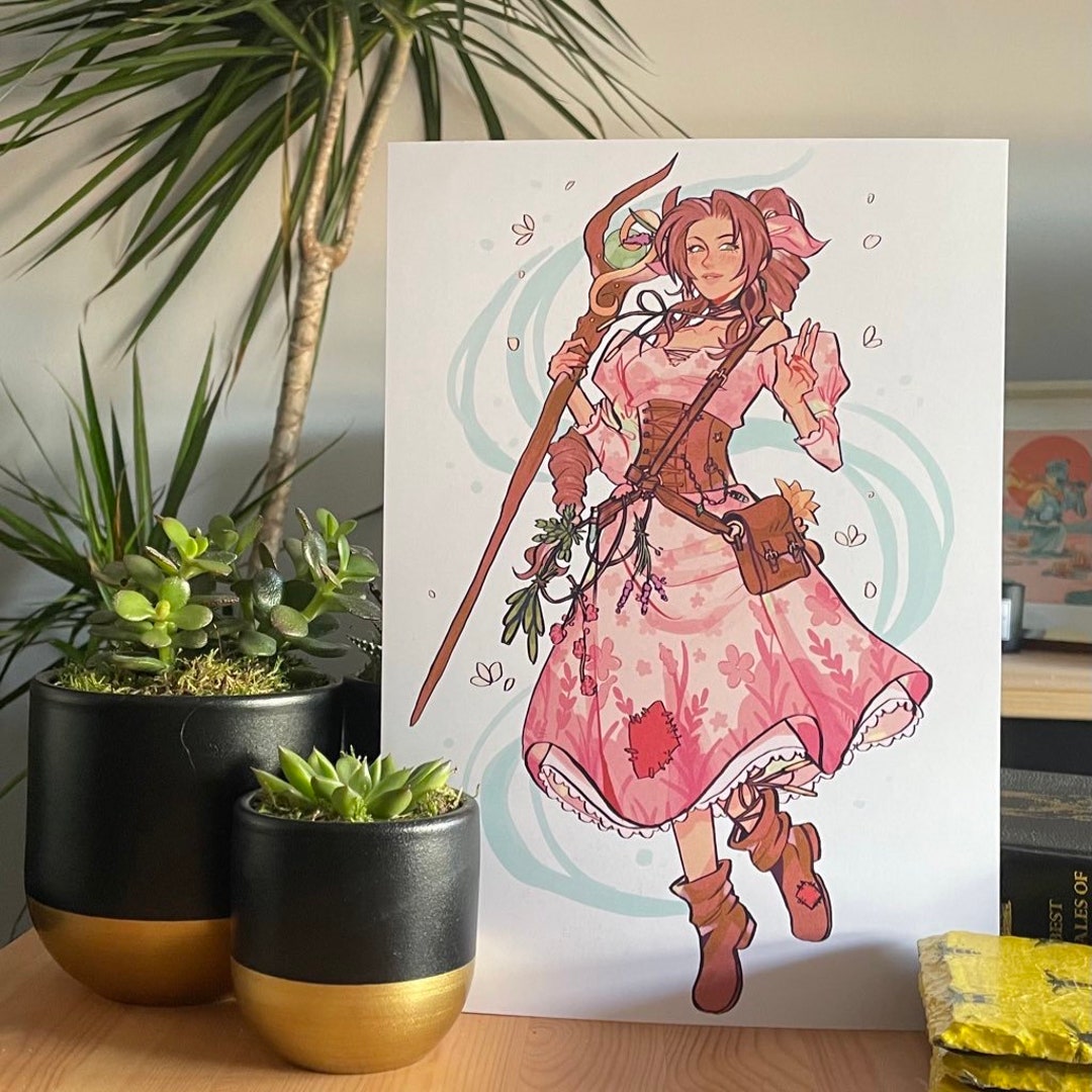 Dnd Aerith - A4 Print - Etsy
