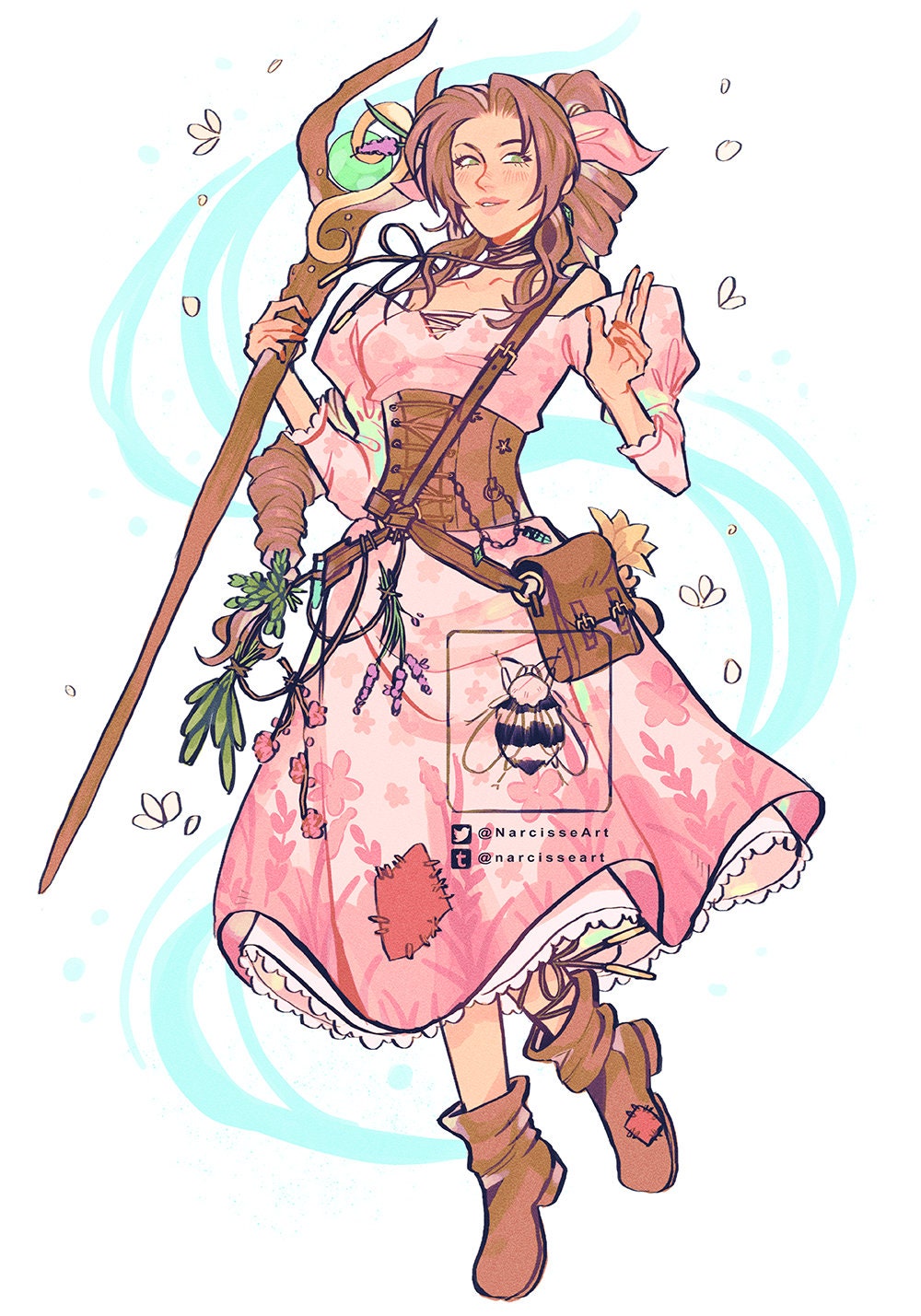Dnd Aerith A4 Print | Etsy
