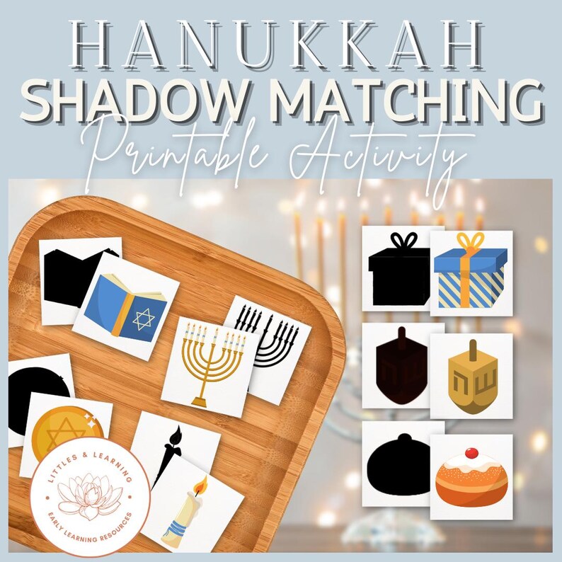 Hanukkah Shadow Matching Printable Activity - Etsy