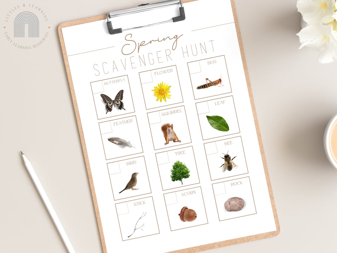 Printable Spring Scavenger Hunt, Nature Scavenger Hunt, Spring ...